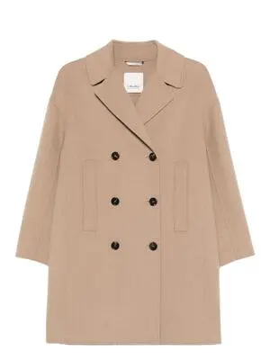 Max Mara Wool Double-breasted Coat - Brown
