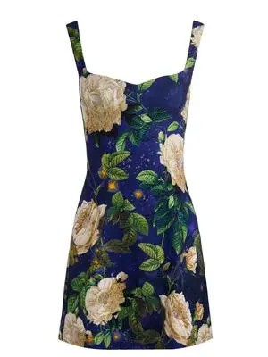 Alice + Olivia Printed Mini Dress - Blue