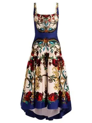 Alice + Olivia Printed Midi Dress - Blue