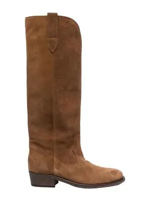 VIA ROMA 15 Suede Boots - Beige