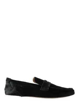 JAMIE HALLER Penny Calf Hair Loafers - Black