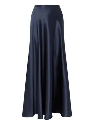 HEIRLOME Antonia Silk-satin Maxi Skirt - Blue