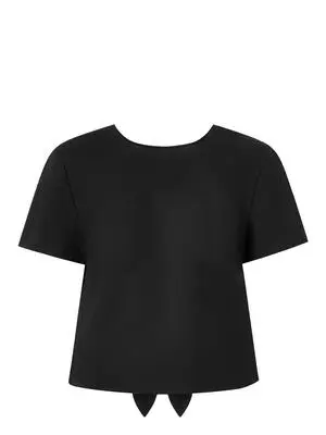 Cult Gaia Safa Bow-detailed Linen Blouse - Black