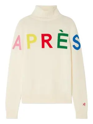 Perfect Moment Schild Intarsia Merino Wool Turtleneck Sweater - Neutrals
