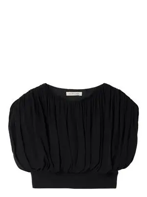 HEIRLOME Silk-georgette Blouse - Black