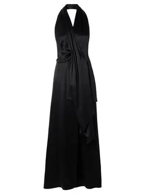 HEIRLOME Barbara Paneled Halterneck Maxi Dress - Black