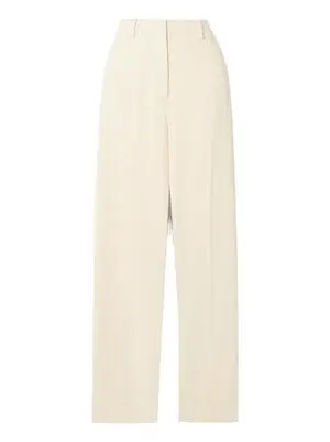 HEIRLOME Carolyn Twill Straight-leg Pants - Off-white