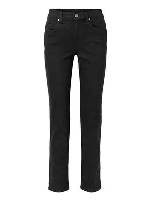 Khaite Vivian Mid-rise Slim-leg Jeans - Black