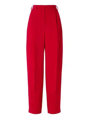 Givenchy Pleated Wide-leg Crepe Pants - Red