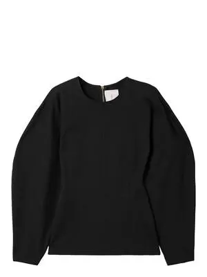 Carolina Herrera Arc Paneled Ponte Top - Black