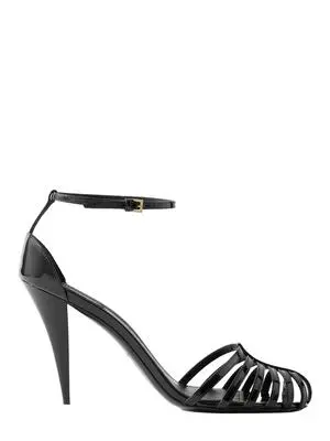 Givenchy Cage Patent-leather Sandals - Black
