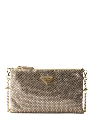 Prada Mini Crystal-studded Bag - Neutral