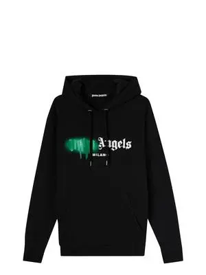 Palm Angels Milano Sprayed Hoodie - Black