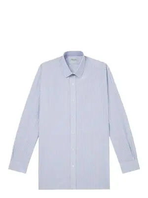 Charvet Striped Cotton-poplin Shirt - Blue