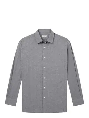 Charvet Herringbone Cotton Shirt - Gray