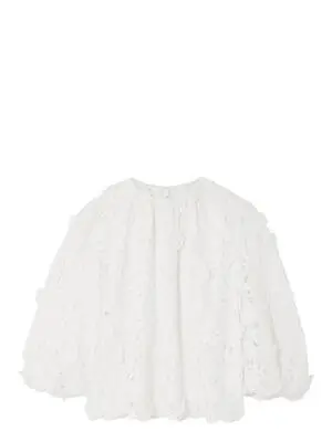 Zimmermann Patience Broderie Anglaise Cotton Blouse - Ivory