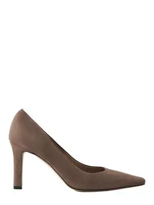 THE ROW Carla Suede Pumps - Taupe