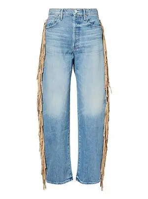 MOTHER The Fringe Half Pipe Denim Jeans - Folk Star