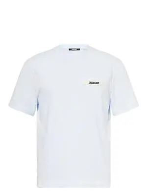 Jacquemus Le T-shirt Logo-tab Cotton T-shirt - Light Blue