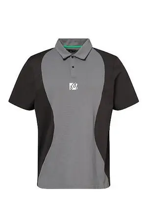 MALBON Performance Monogram-print Stretch-woven Piqué Polo Shirt - Black