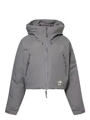 The North Face X Skims Cropped Shell-down Jacket - Gunmetal