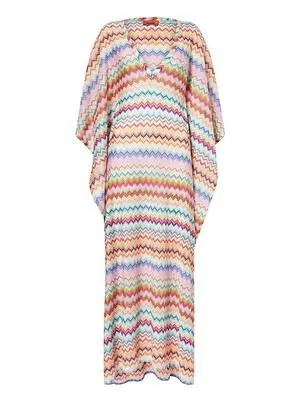 Missoni Chevron Knit Kaftan Dress - Multicolor W/light Base