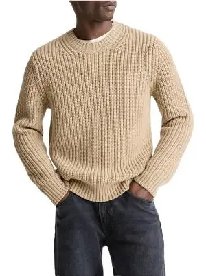 Vince Utility Shaker Merino Wool Sweater - Natural