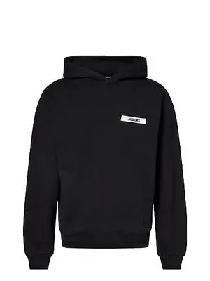 Jacquemus Le Hoodie Logo-tab Cotton Hoodie - Black