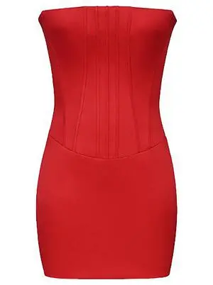 House Of Cb Laila Strapless Mini Dress - Red