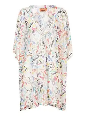 Missoni Floral Print Mesh Cover-up - Macro Flower Print