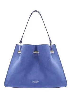 Giorgio Armani Small Suede Shopper Bag - Blue