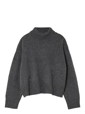 NILI LOTAN Tabitha Cashmere Turtleneck Sweater - Gray