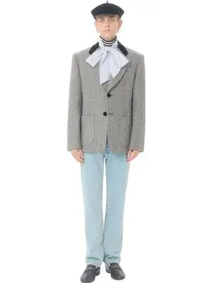 Valentino Garavani Cotton Poplin Shirt With Scarf Collar And Vlogo Embroidery - Natural