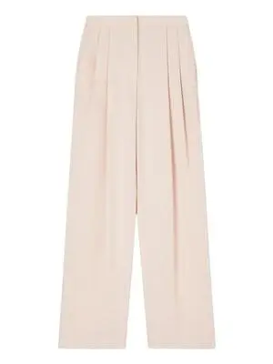 Emporio Armani Technical Gabardine Pleated Trousers - Pink
