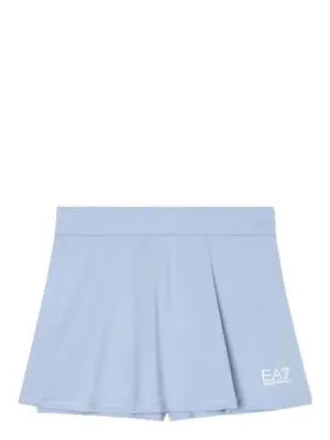 EA7 Tennis Mini Skirt In Stretch Technical Fabric - Natural