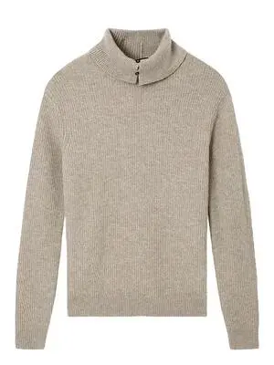 Emporio Armani Turtleneck Virgin Wool Jumper - Natural