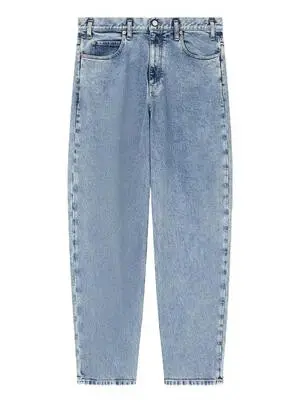 Emporio Armani Icon Stretch-drill Oval-leg Jeans - Blue