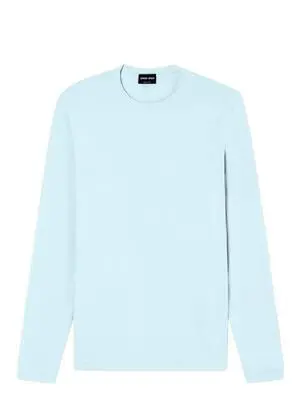 Giorgio Armani Stretch Viscose Jersey Jumper - Blue