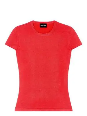 Giorgio Armani Viscose Blend Crew-neck Jumper - Red