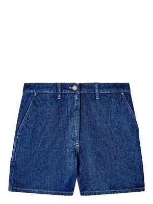 Giorgio Armani Stretch Cotton Denim Shorts - Blue
