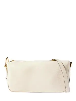 Gucci Half Horsebit Textured-leather Shoulder Bag - Ivory