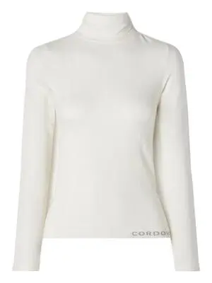 Cordova Sol Ribbed Turtleneck Top - Ivory