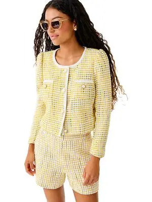 Lilly Pulitzer® Briar Boucle Jacket - Limoncello Spacedye Stripe Boucle