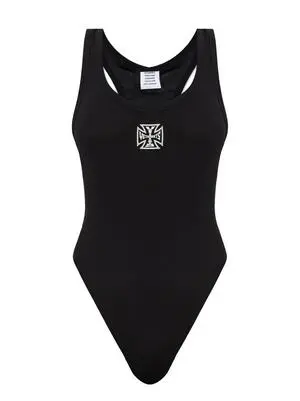 Vetements Logo Bodysuit - Black