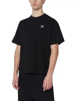 Stone Island T-shirt With Logo Patch - Black