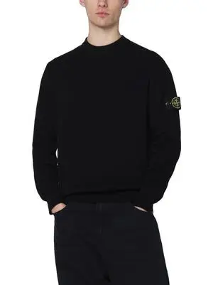 Stone Island Cotton Crew-neck Sweater - Black