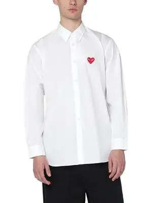 Play Comme Des Garcon Cotton Shirt - White