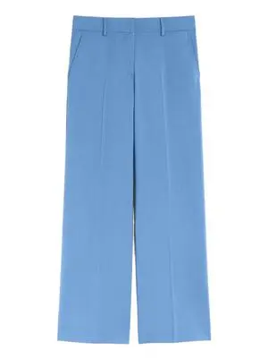 Max Mara Wool Palazzo Trousers - Light Blue