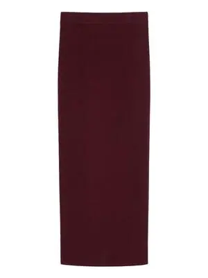 Max Mara Viscose Pencil Skirt - Bordeaux