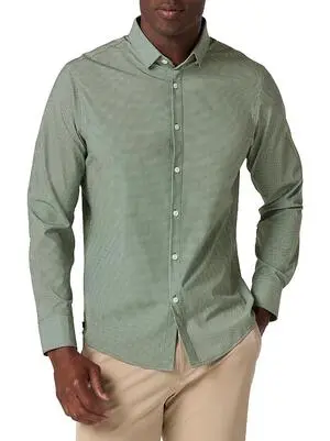 Mizzen+main Leeward No Tuck Long Sleeve Dress Shirt - Dark Green